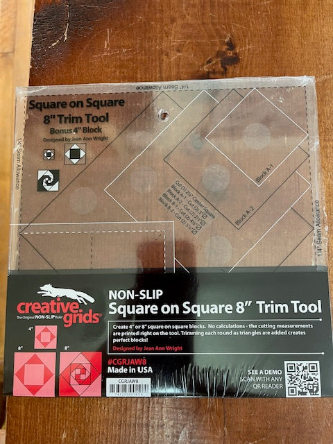 Creative Grid Square On Square Ruler - 8" – Ye Olde Schoolhouse Quilt Shop